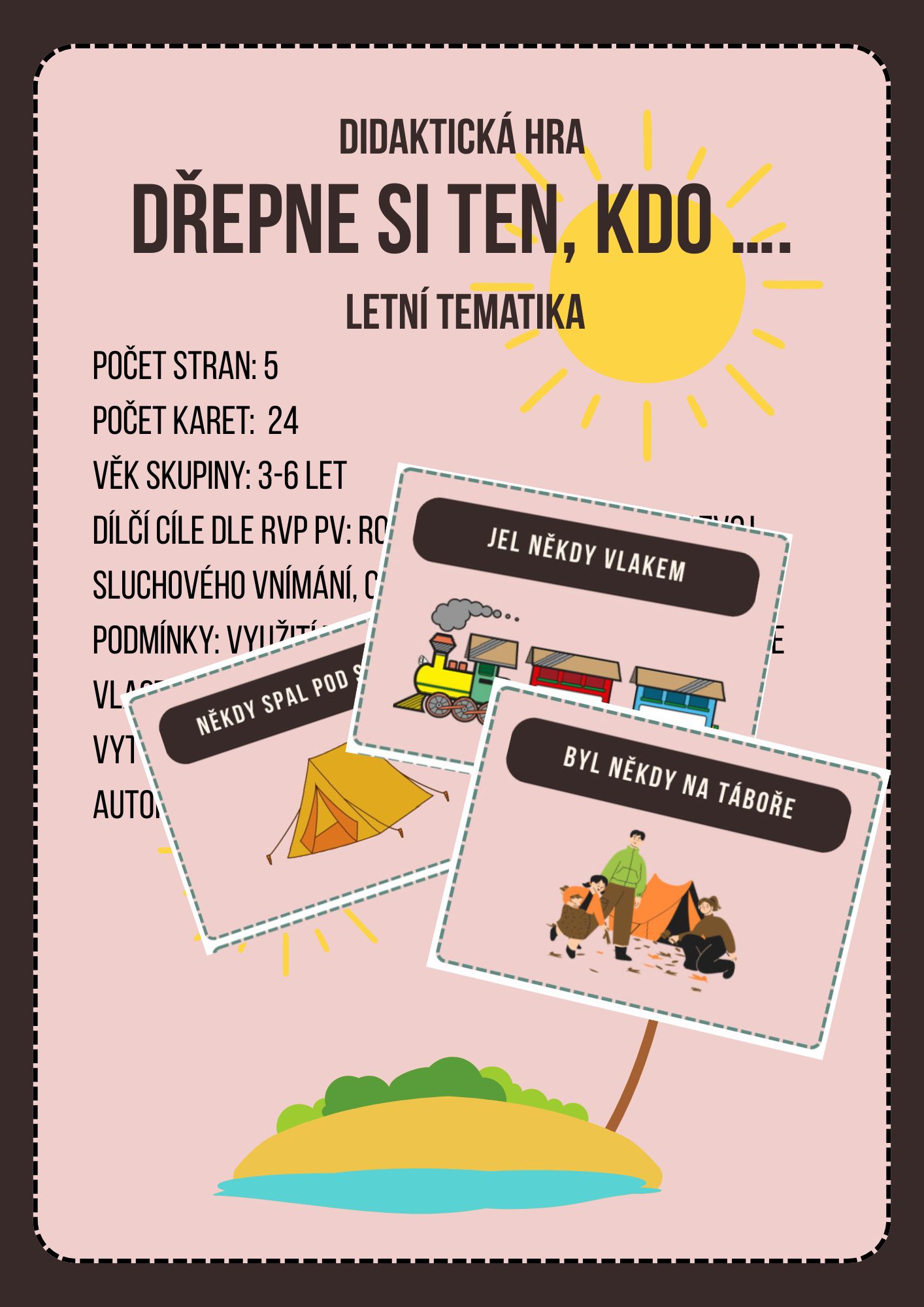 Didaktická hra: Dřepne si ten, kdo… LÉTO - Český jazyk | UčiteléUčitelům.cz